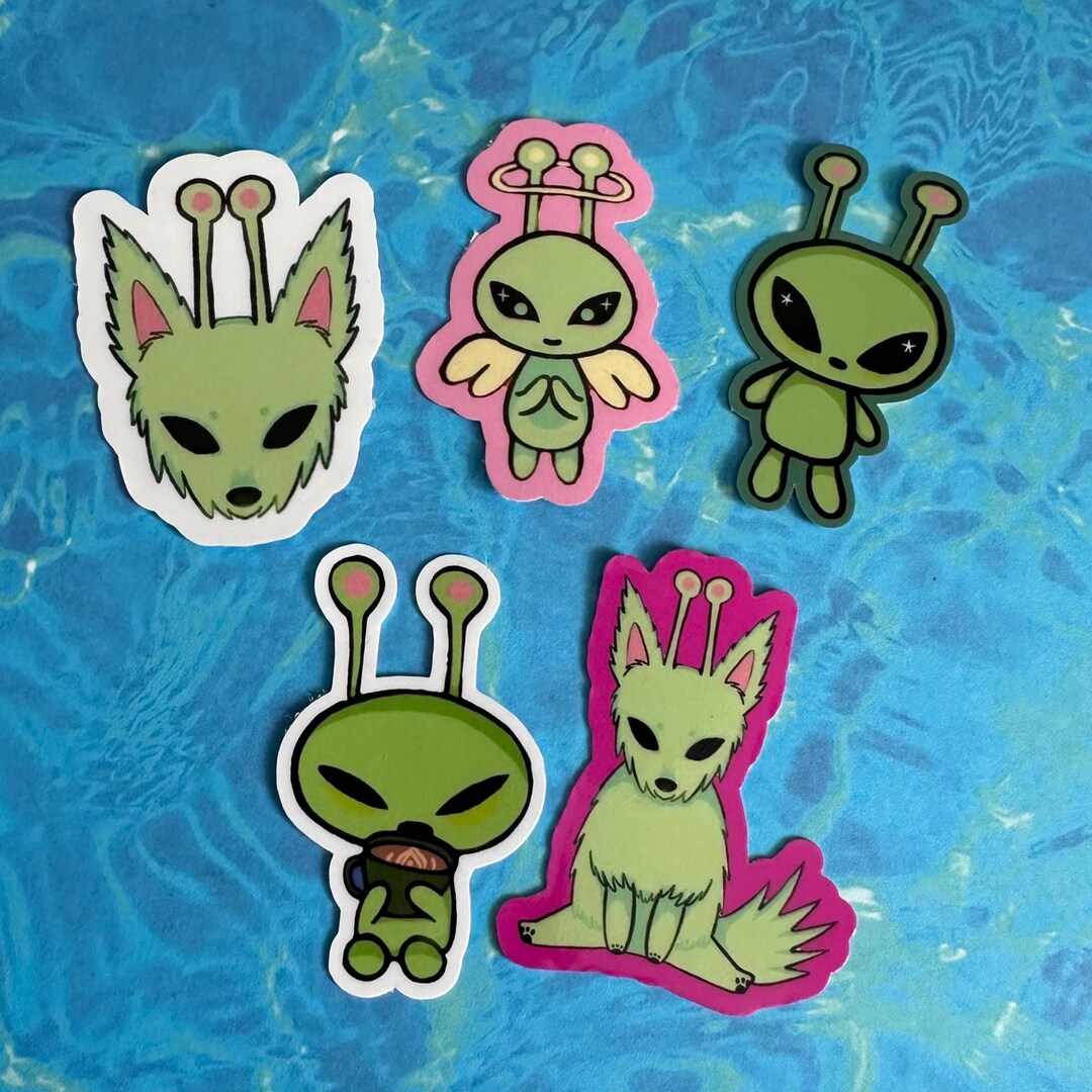 Gleep Glorp Alien Sticker Set - Etsy