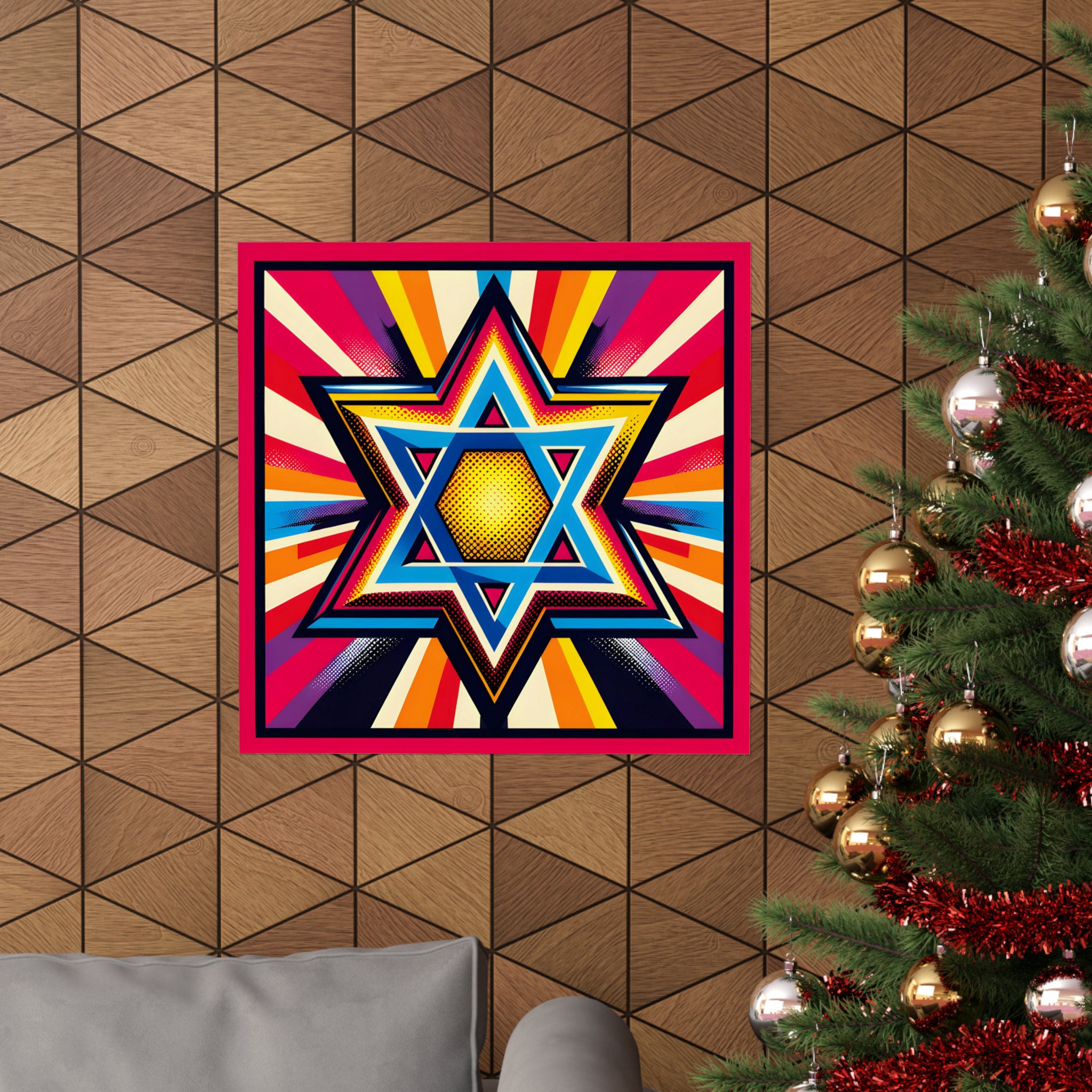 Pop Art Style Star of David Magen David Matte Vertical Posters - Etsy