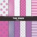 The Pinks Digital Papers 12 Hi-res Print Designs 12 X 12 Backgrounds ...