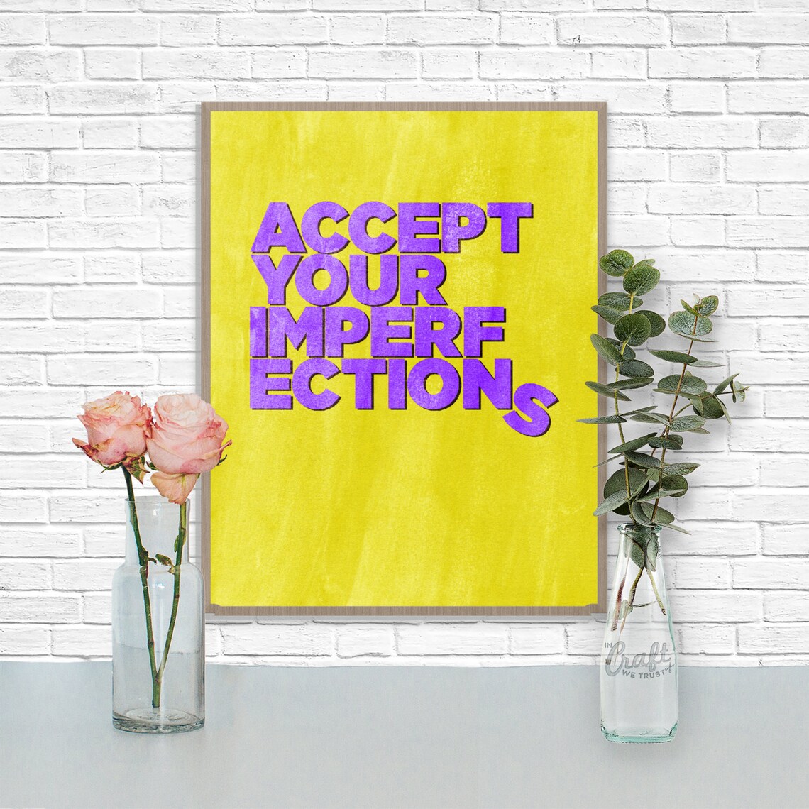 Accept Your Imperfections Digital Print • Watercolor Inspirational ...