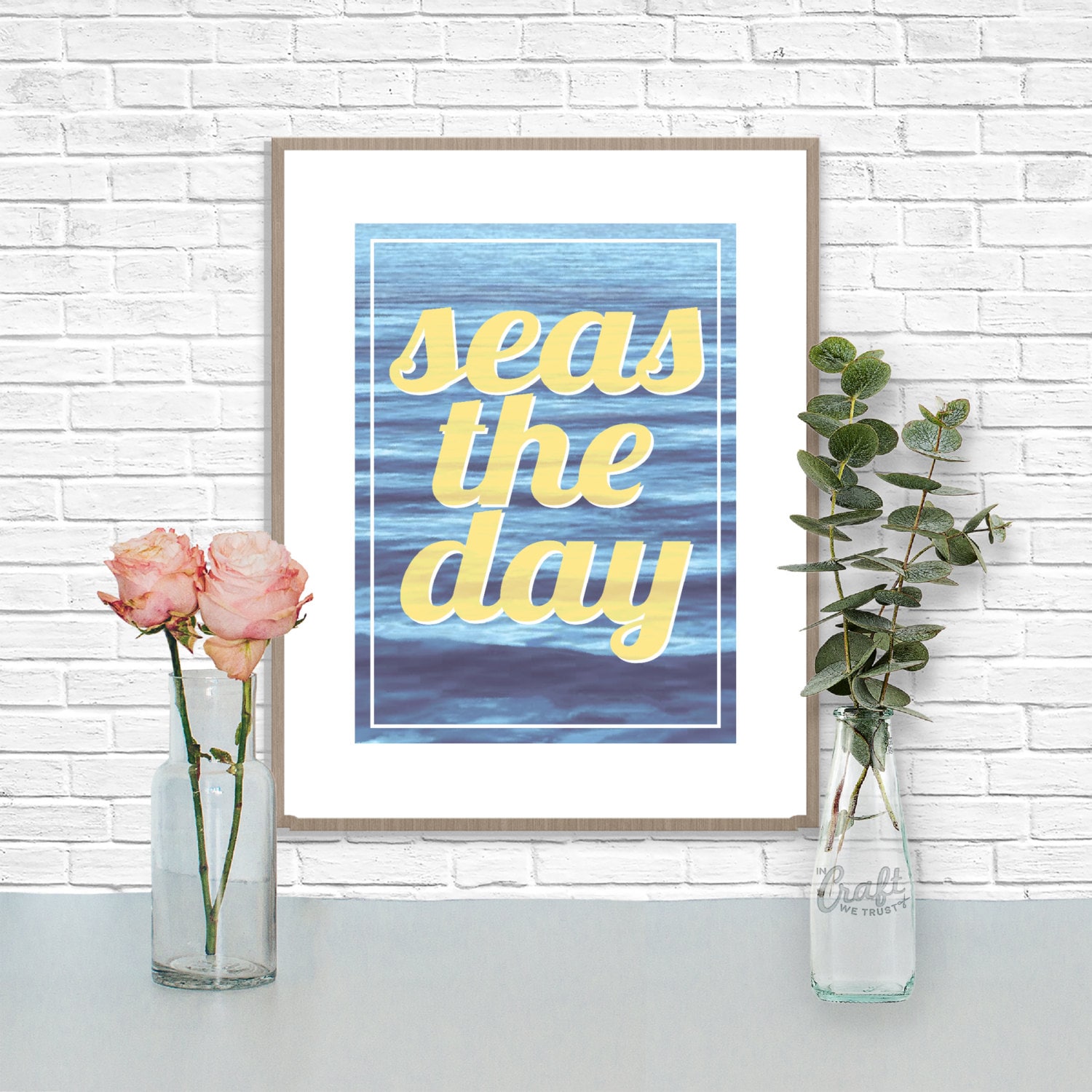 Seas the Day Digital Print Nautical Ocean Inspirational - Etsy Sweden