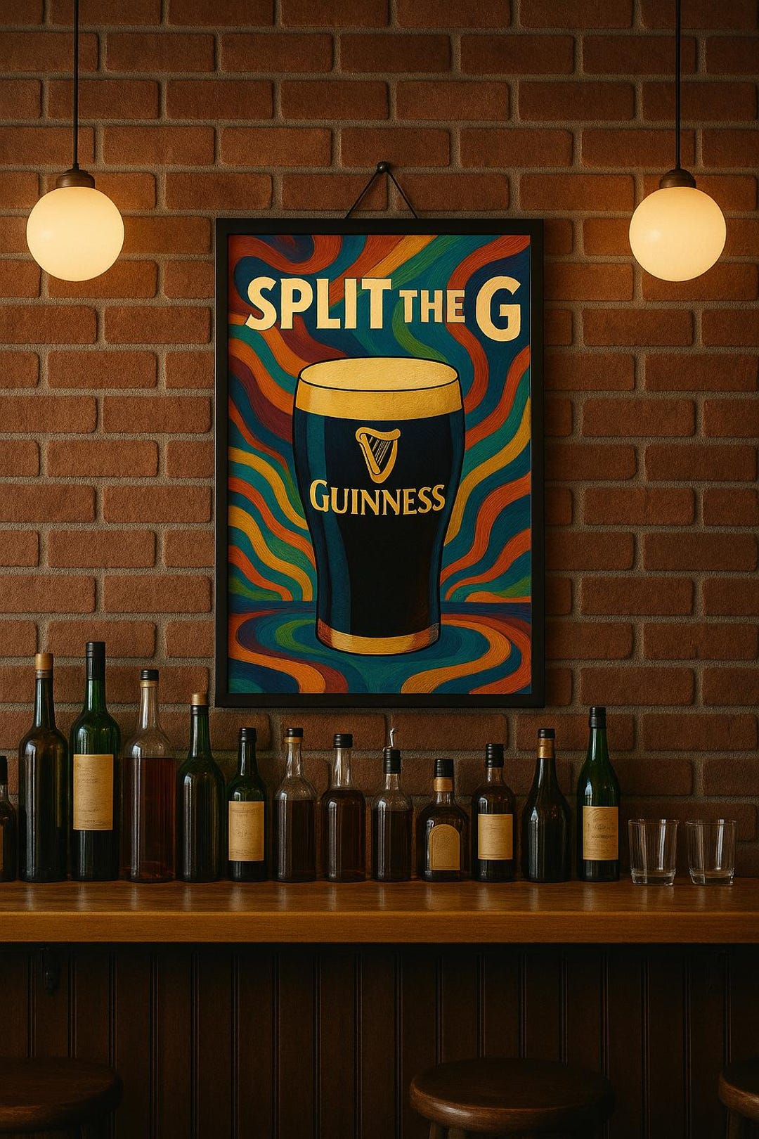 Split the G Guinness Poster - Etsy