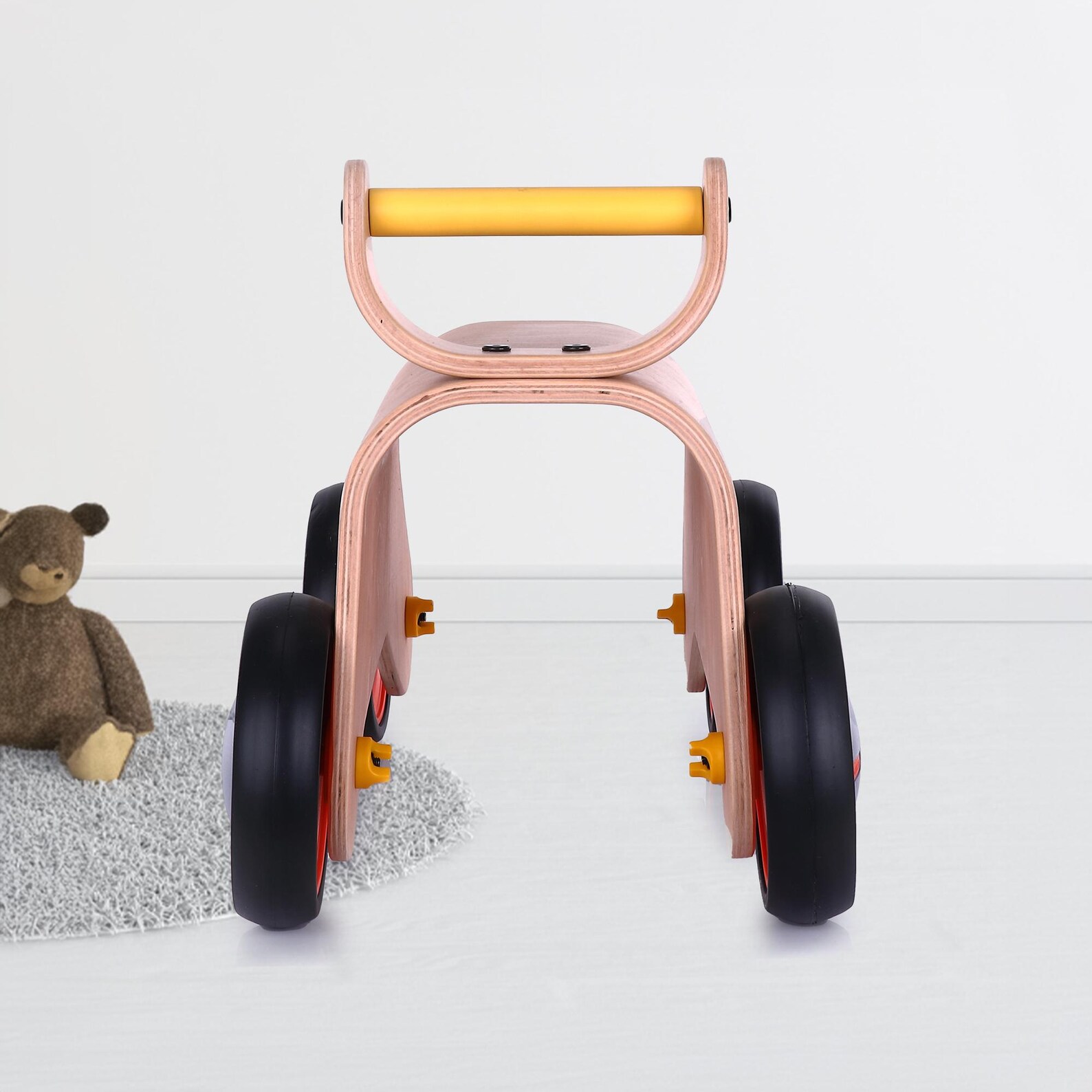 WOODEN CAR WALKER | 4 Wheels Push & Pull Walker, Toddler Walker ...