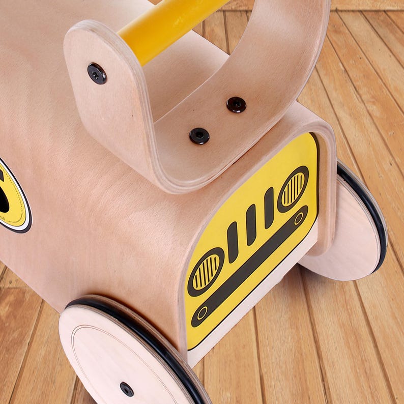 WOODEN BABY WALKER | Push & Pull Walker for Toddlers, 4 Wheels Baby ...