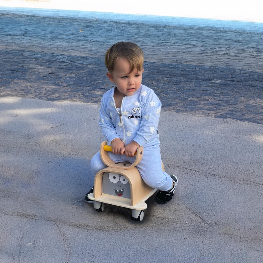 WOODEN BABY WALKER | Monster Detailed Walker, Toddler Walker With ...