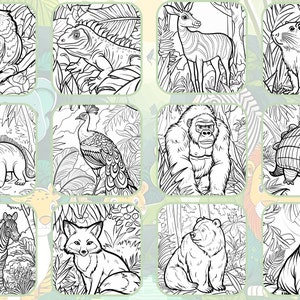 Into the Wild: Jungle Animal Coloring Book | Coloring Materials for All ...