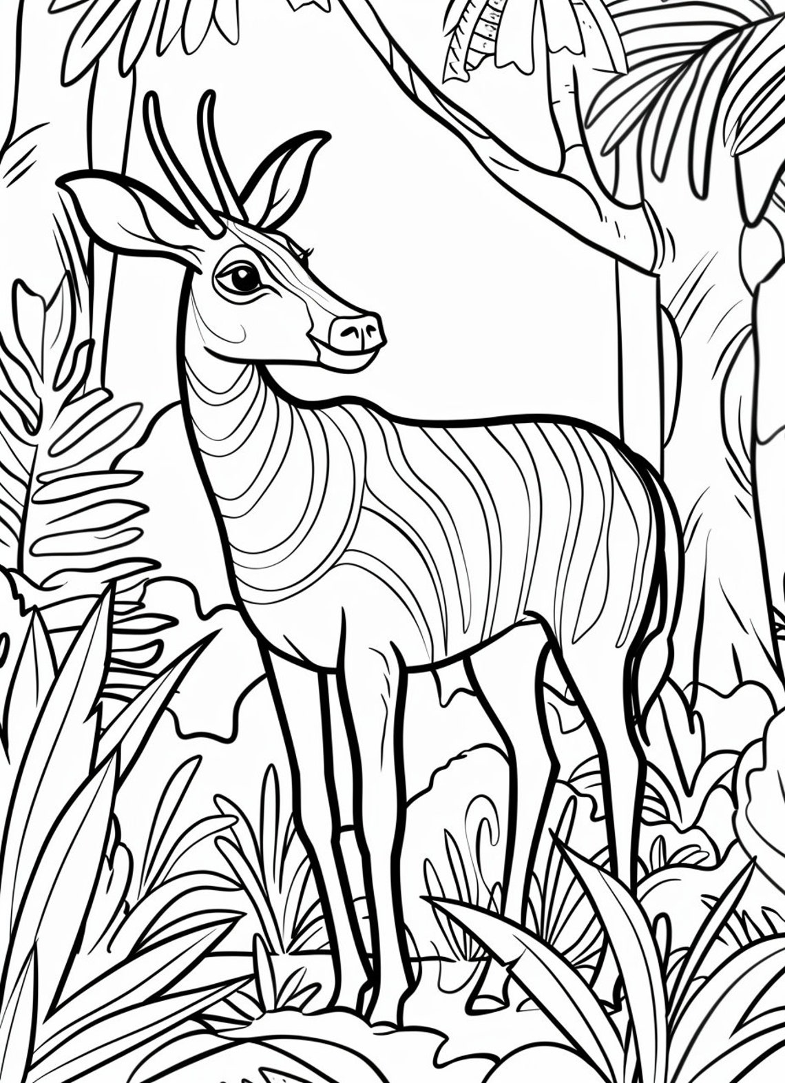 Into the Wild: Jungle Animal Coloring Book | Coloring Materials for All ...