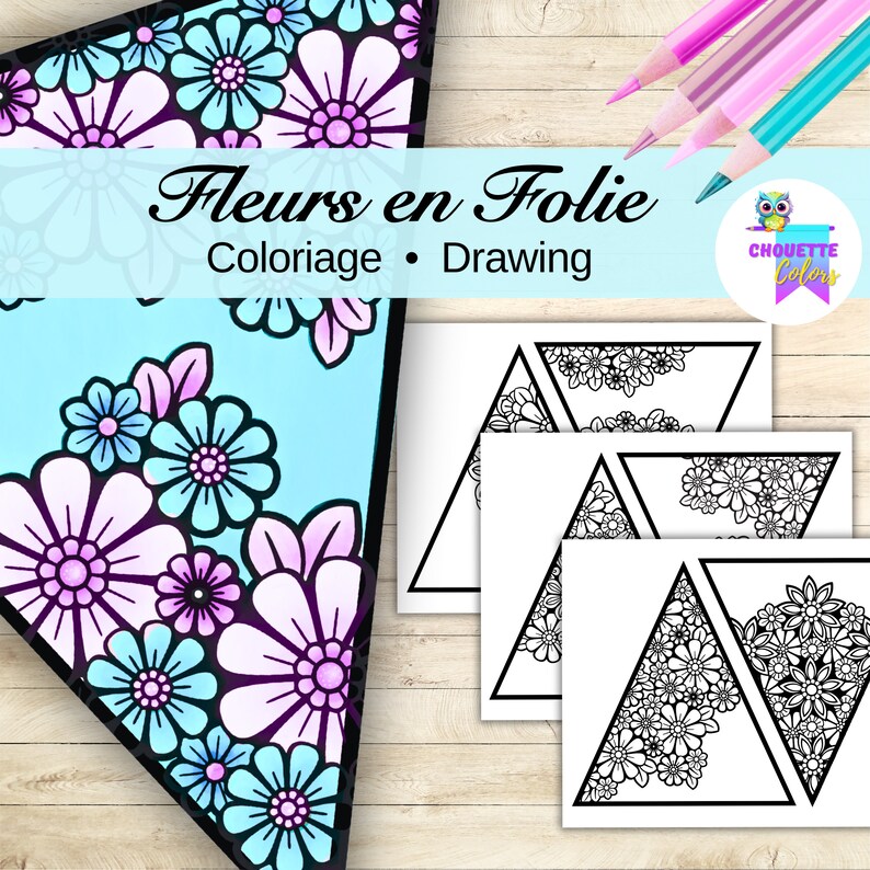 Printable Flower Coloring Pages. Coloring Banners. Printable Flower ...