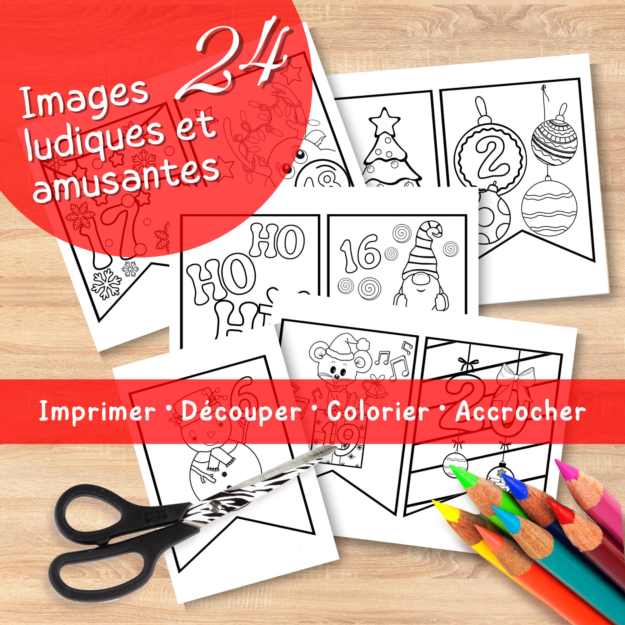 Advent Calendar to Color. Christmas Countdown. Coloring for Children. 1 ...