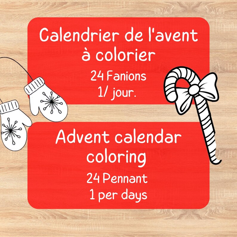Advent Calendar to Color. Christmas Countdown. Coloring for Children. 1 ...