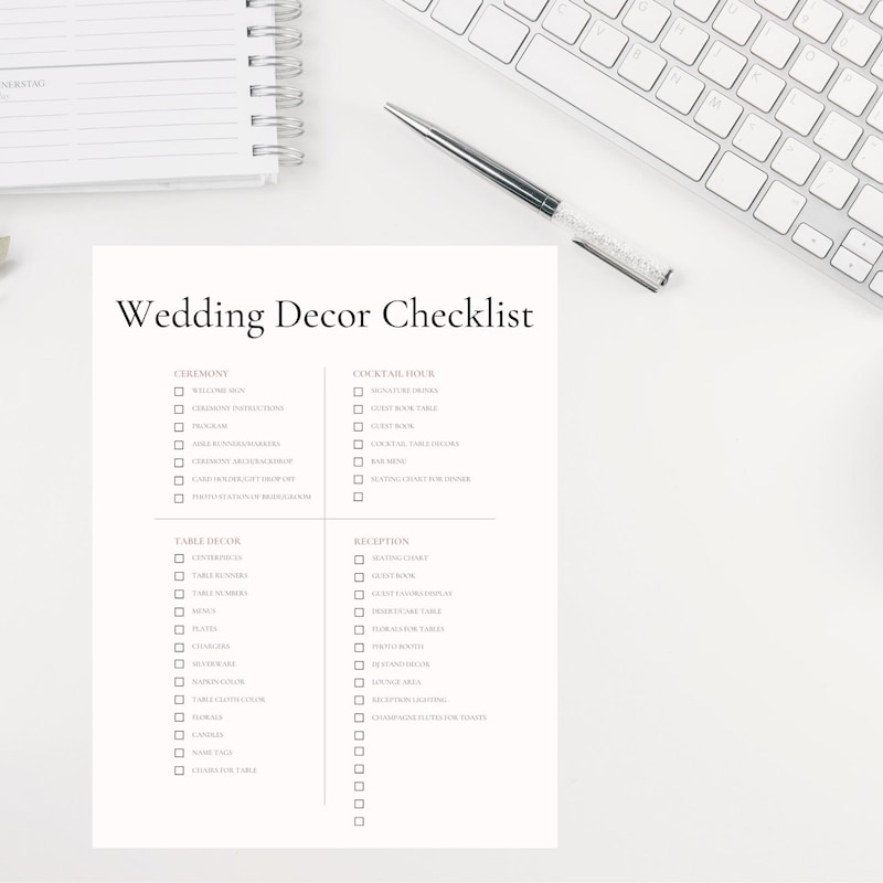 Decor Checklist - Etsy