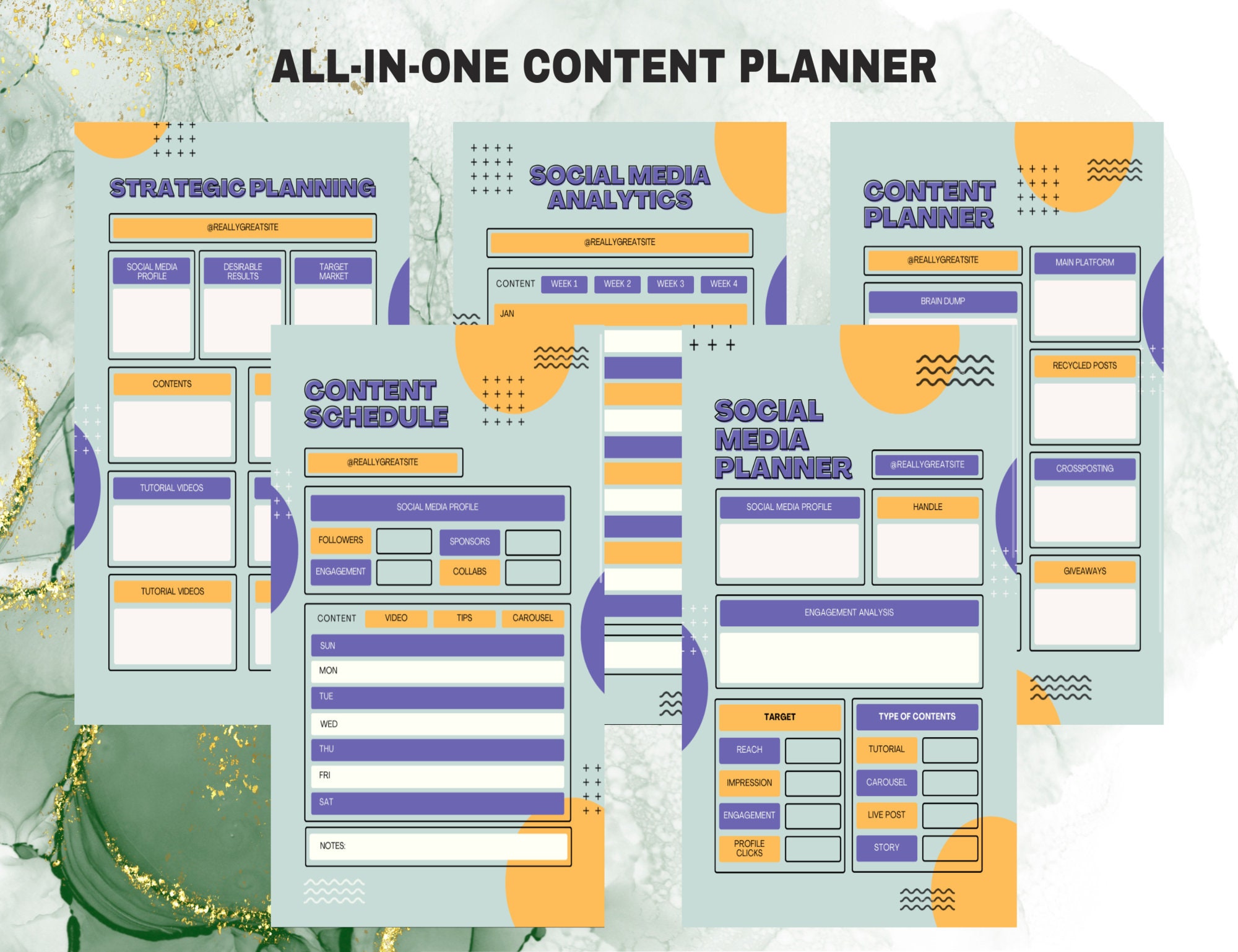 Content Planner | Social Media Planner | Influencer Planner - Etsy
