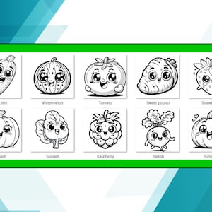 Coloring Pages for Kids - 50 Fruits and Vegetables Printable ...