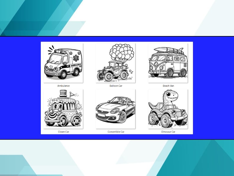 Coloring Pages for Kids - 25 Cars, Car Coloring Pages, Car Printables ...