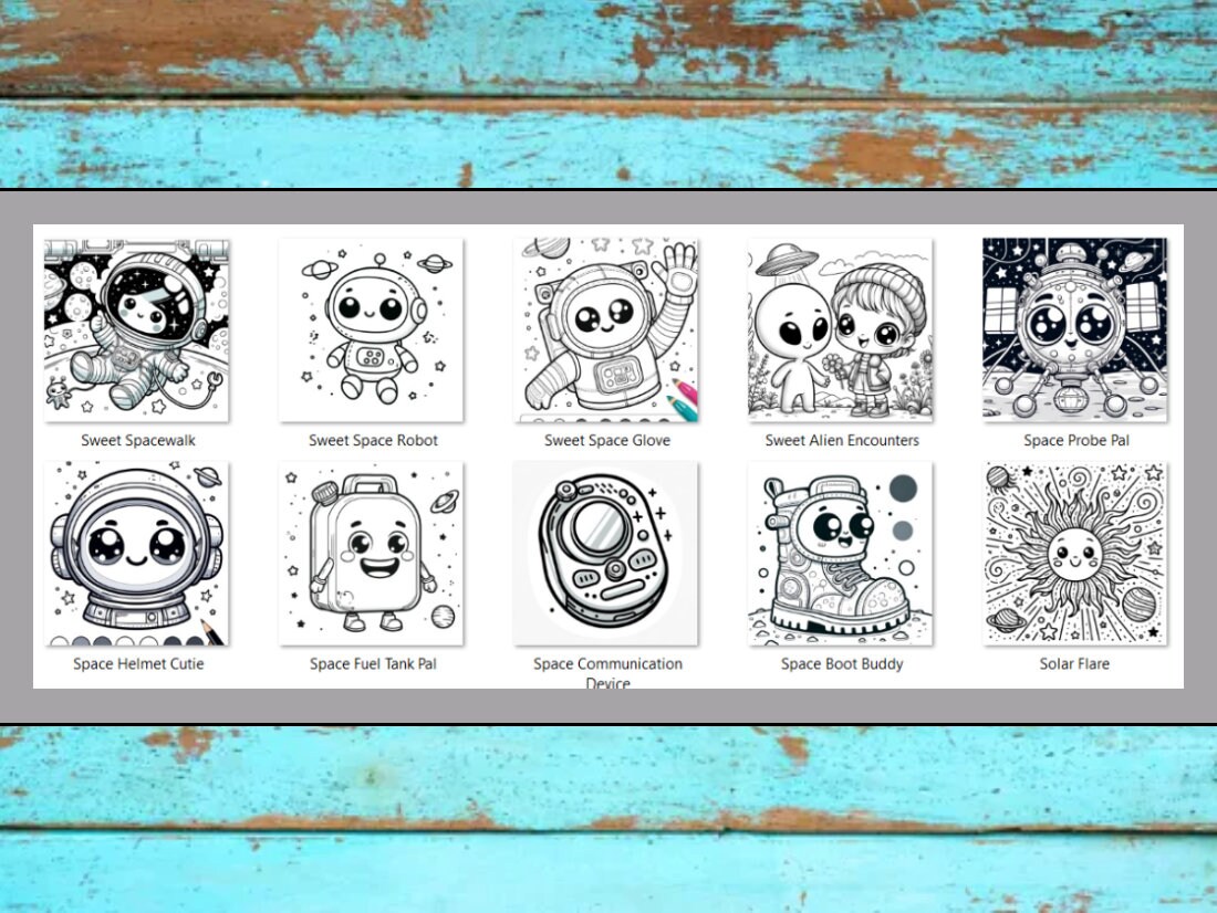 50 Space Coloring Pages for Kids – Printable Galaxy Activities (PDF) - Etsy