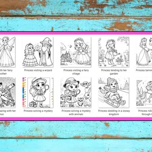 50 Magical Princess Coloring Pages for Kids - Digital Download ...