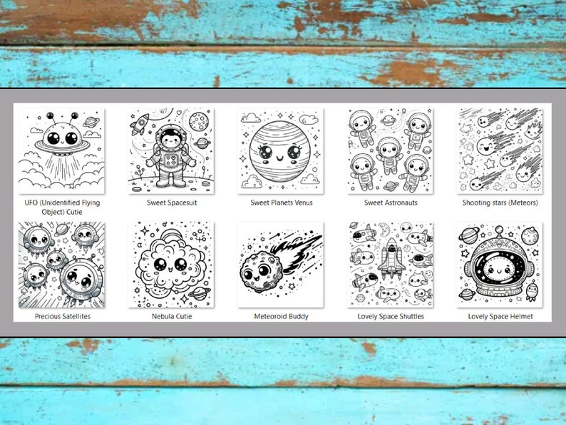 50 Space Coloring Pages for Kids – Printable Galaxy Activities (PDF) - Etsy