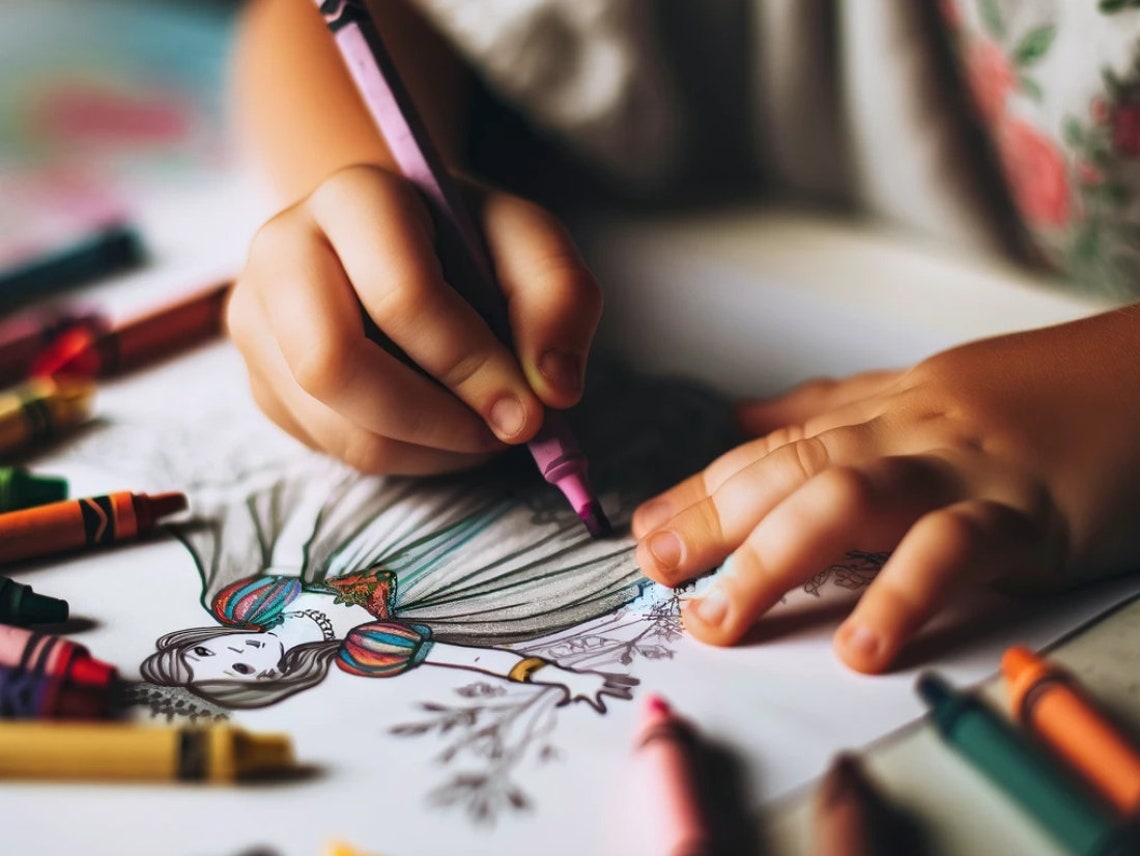 50 Magical Princess Coloring Pages for Kids - Digital Download ...