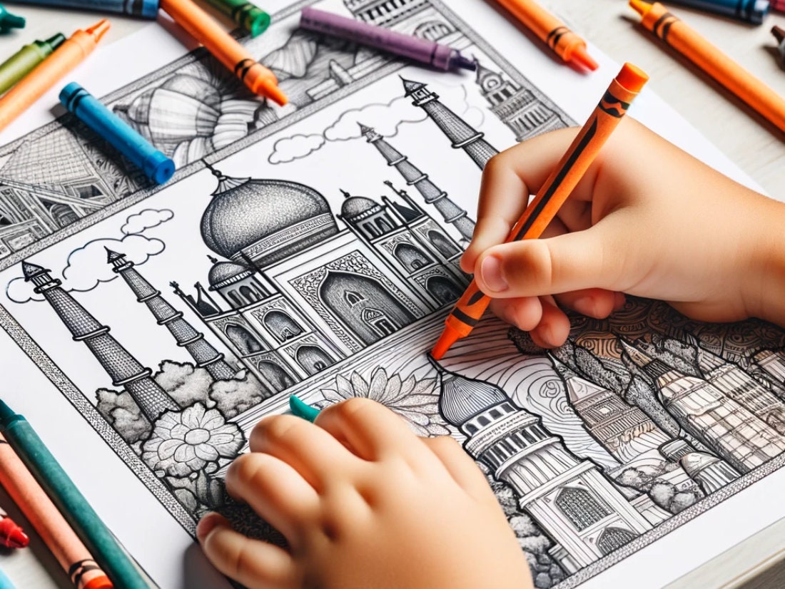 World Landmarks Coloring Pages – 50 Famous Monuments (PDF) - Etsy