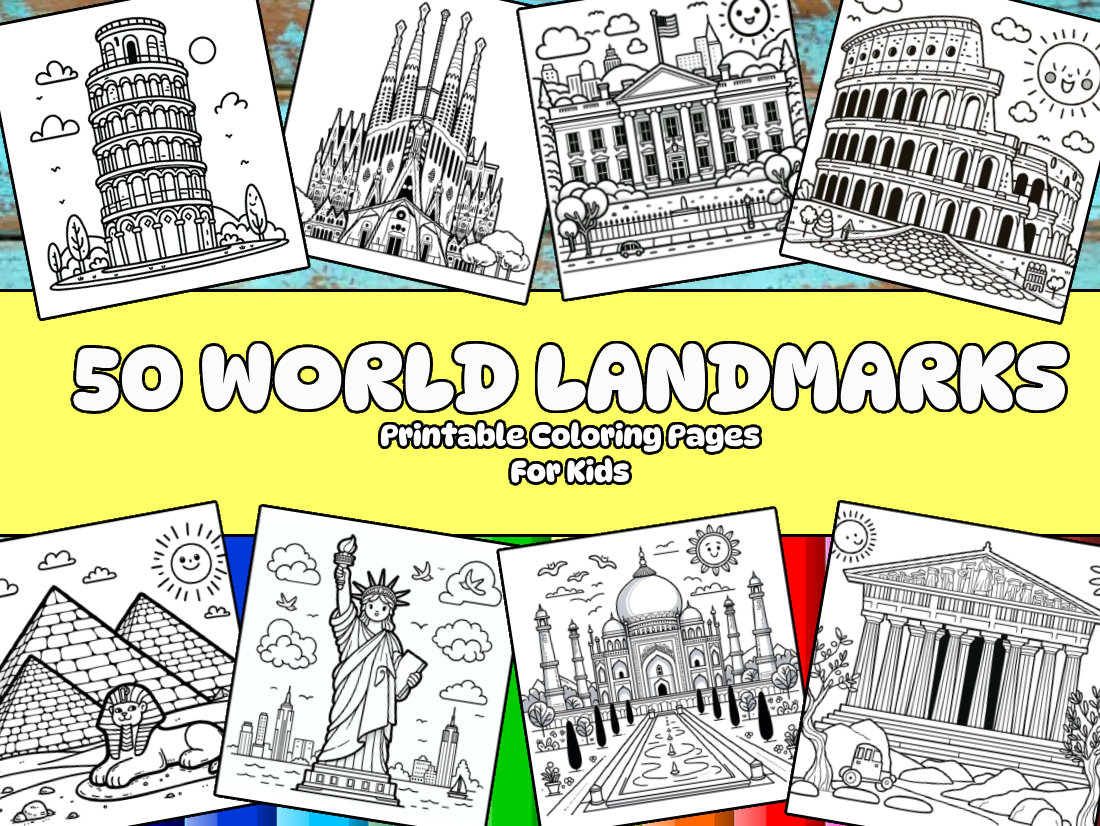 Famous Landmarks Coloring Pages [2025]