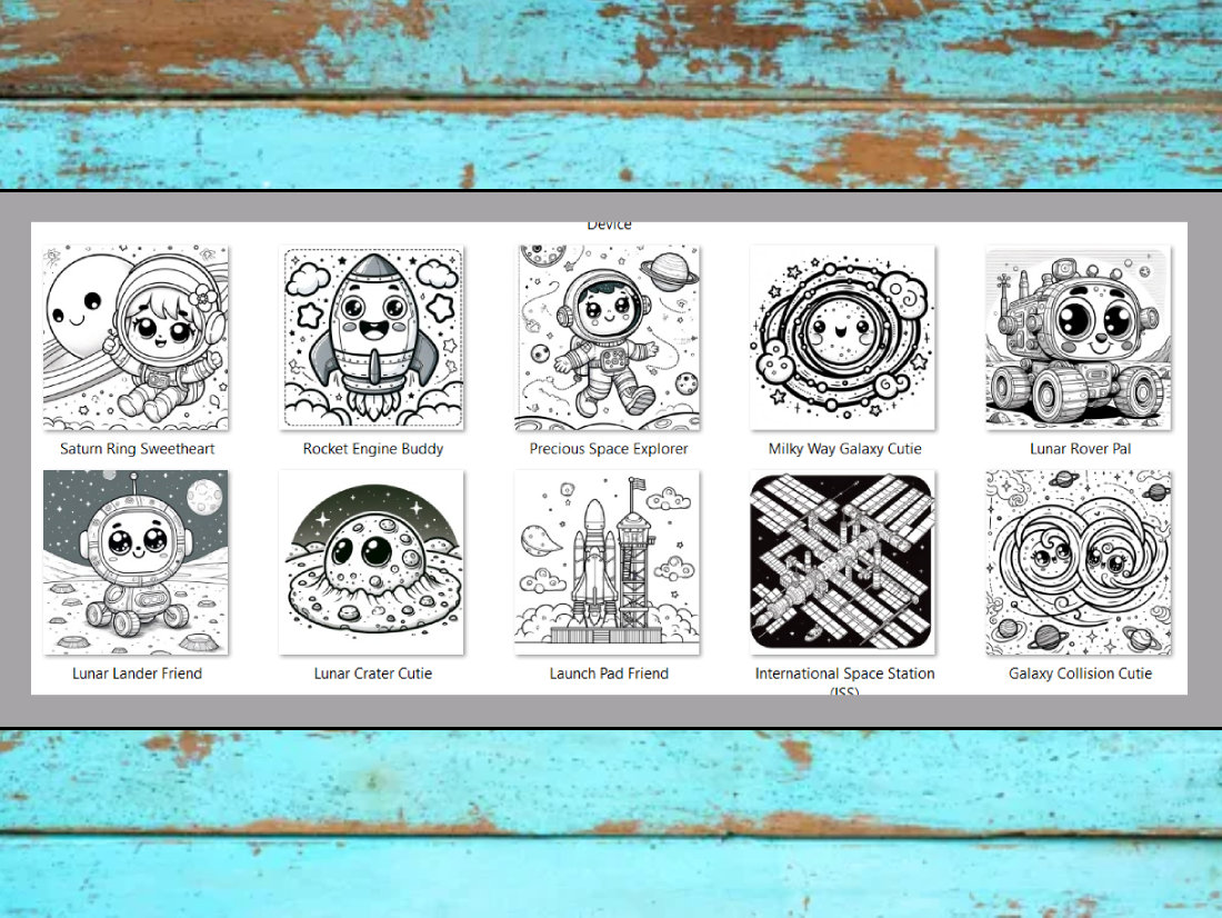 50 Space Coloring Pages for Kids – Printable Galaxy Activities (PDF) - Etsy