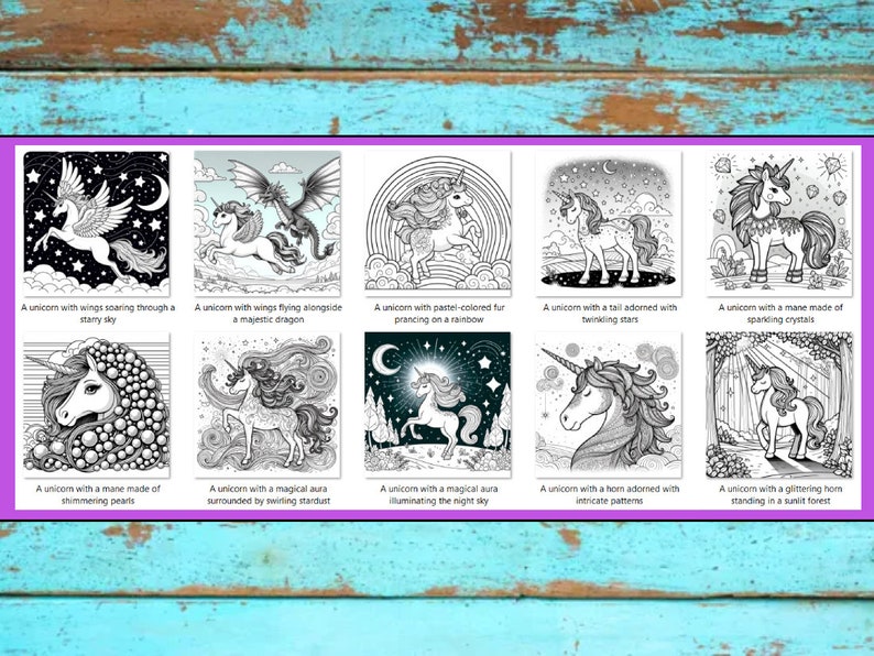 Coloring Pages for Kids - 50 Cute Unicorn, Unicorn Coloring Pages ...