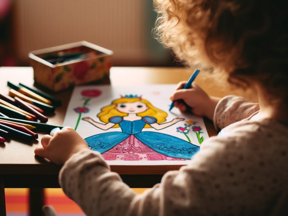 50 Magical Princess Coloring Pages for Kids - Digital Download ...