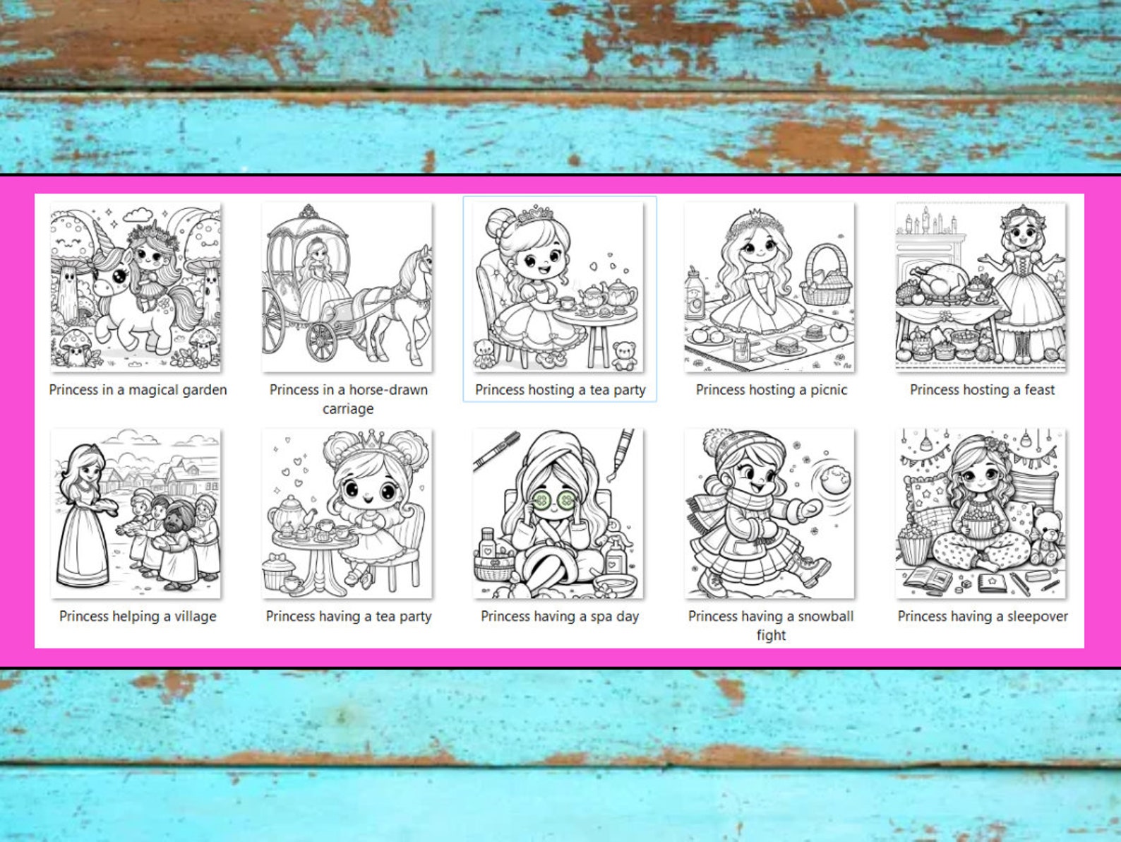 50 Magical Princess Coloring Pages for Kids - Digital Download ...