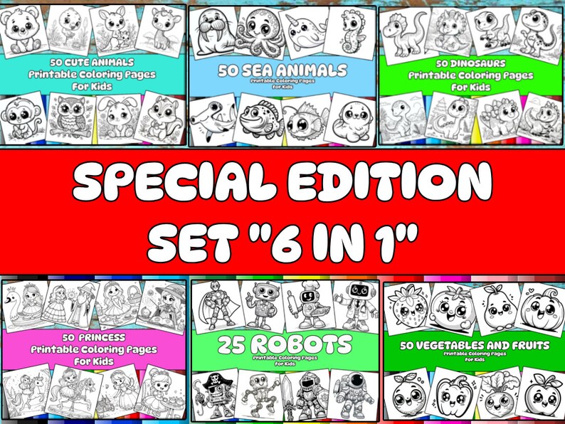 Special Edition Set 6 in 1 - Printable Coloring Pages, Coloring Pages ...