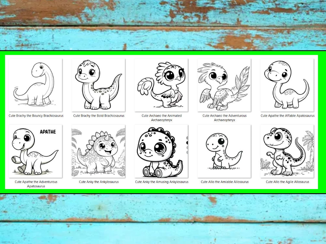 Coloring Pages for Kids - 50 Dinosaurs, Dinosaur Coloring Pages ...