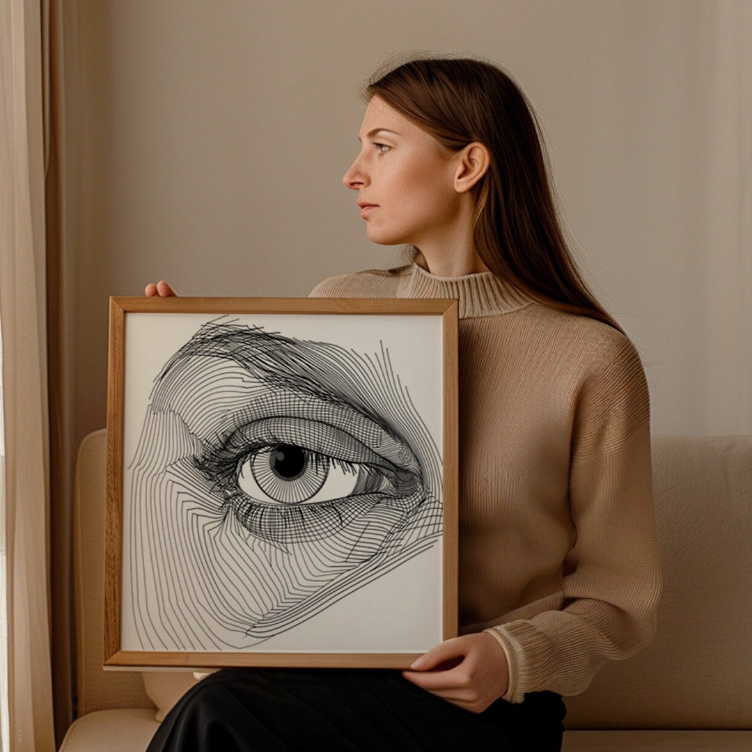 Neutral Tone Line Art Modern Decor Wall Art Minimalist Decor Wall Art ...