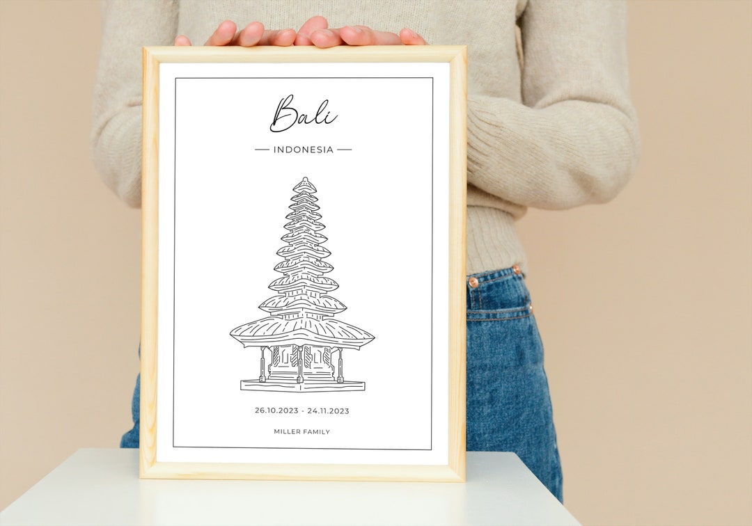 Customizable Bali Poster I Bali Trip Memory I Gift for Bali Fans - Etsy