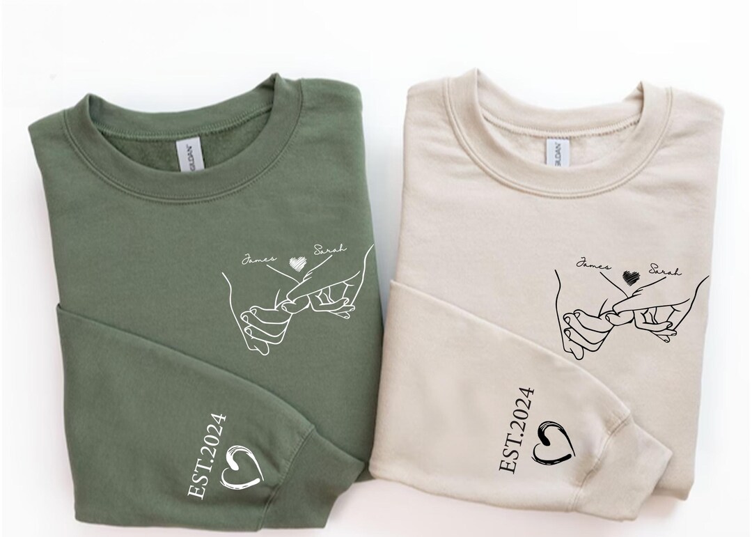 Custom Pinky Promise Hoodie, Matching Couple Hoodies, Valentines Day ...
