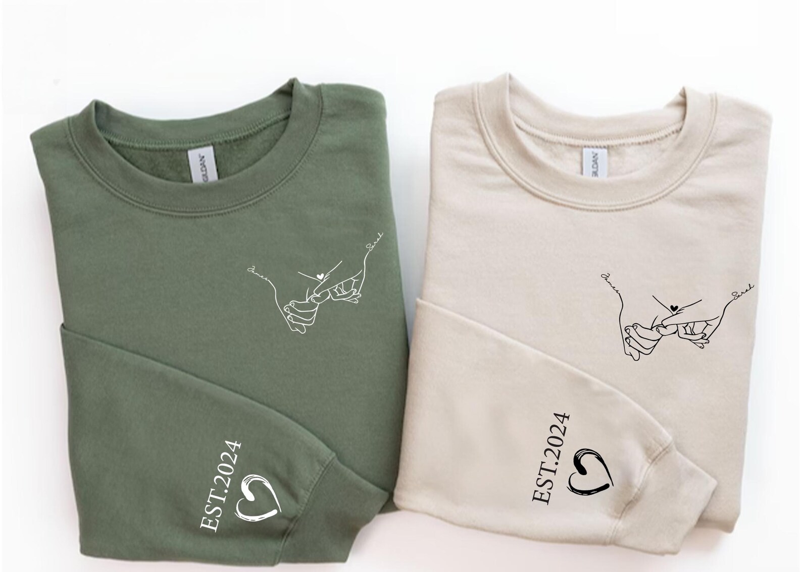 Custom Pinky Promise Hoodie, Matching Couple Hoodies, Valentines Day ...