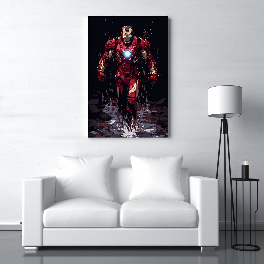 Iron Man Wall Art, Character Art, Ironman Canvas Print, Ready to Hang ...