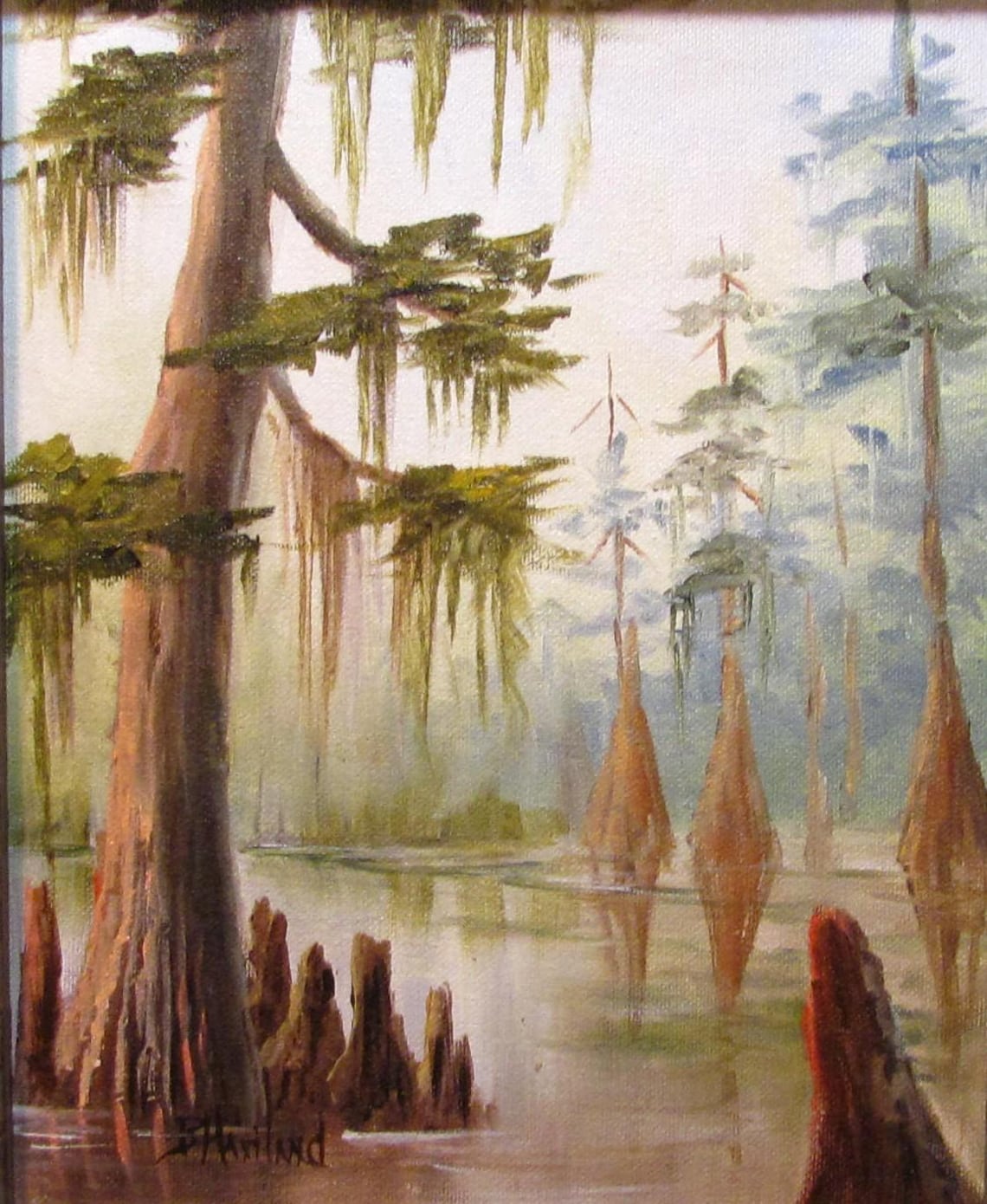 Cypress Bayou, Plein Air, Oil Painting, Original, Barbara Haviland,10x8 ...