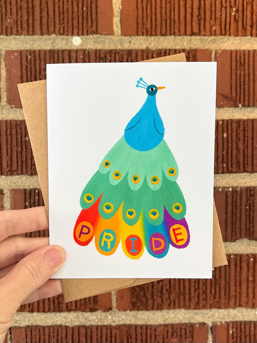 Pride Peacock Greeting Card - Etsy