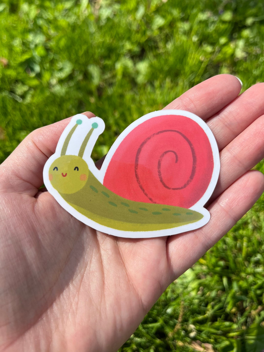 Cute Bright Snail Vinyl Sticker - Etsy