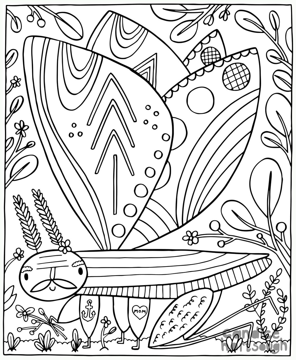 DIGITAL DOWNLOAD Imaginary Bugs Instant Printable Coloring Book - Etsy
