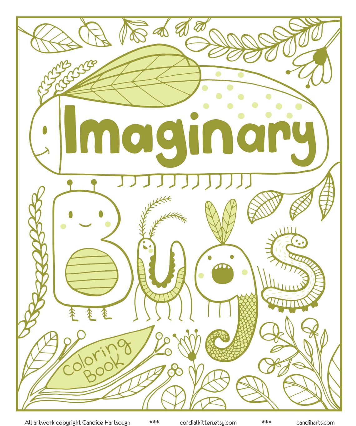 DIGITAL DOWNLOAD Imaginary Bugs Instant Printable Coloring Book - Etsy