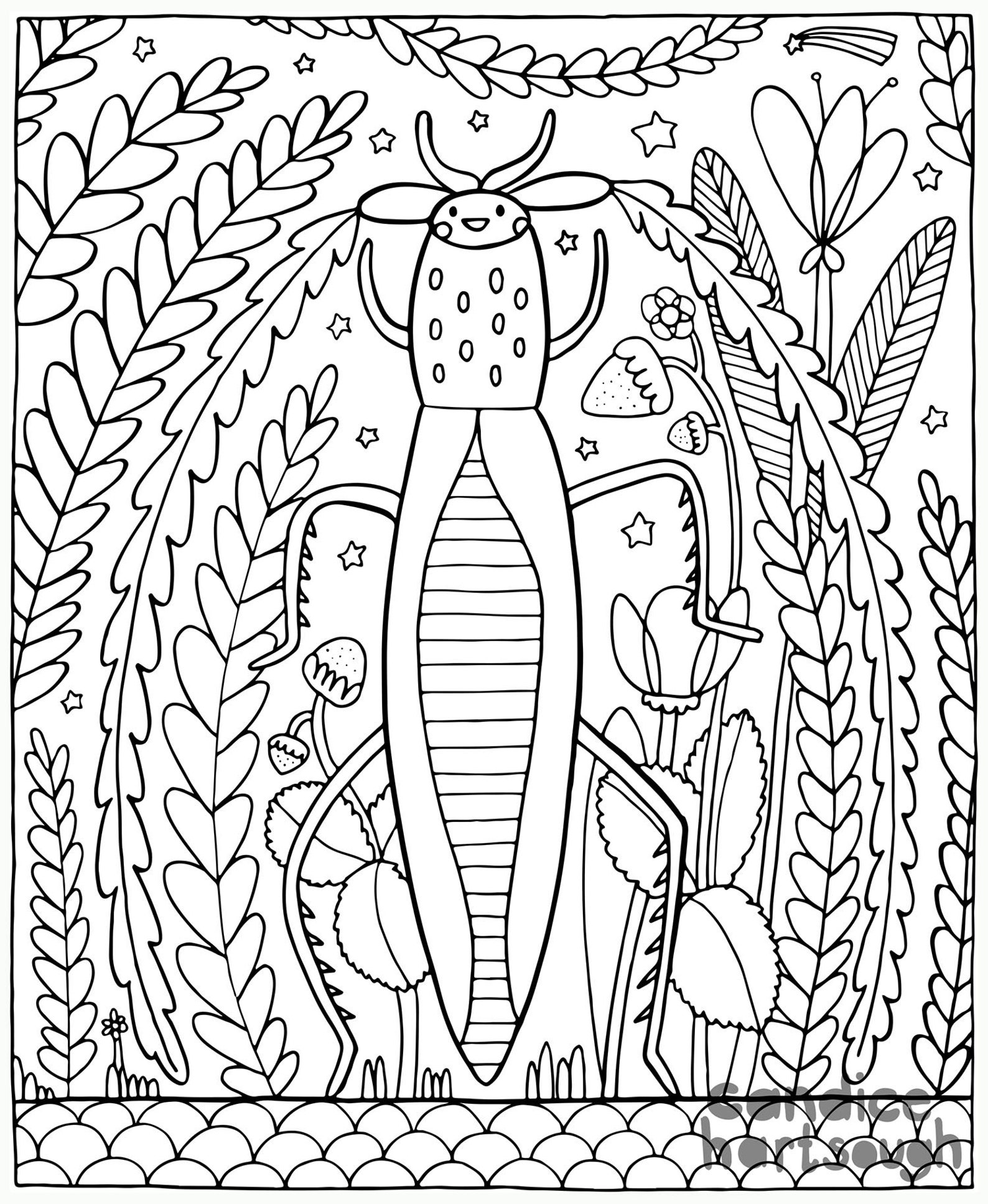 DIGITAL DOWNLOAD Imaginary Bugs Instant Printable Coloring Book - Etsy