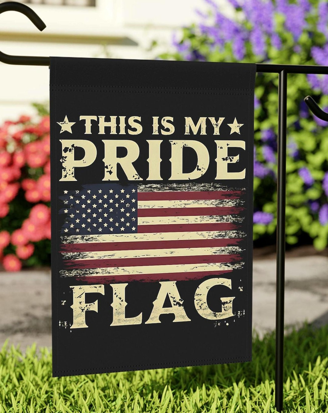 American Flag Garden Banner: Patriotic USA Pride, Double Stitched - Etsy UK