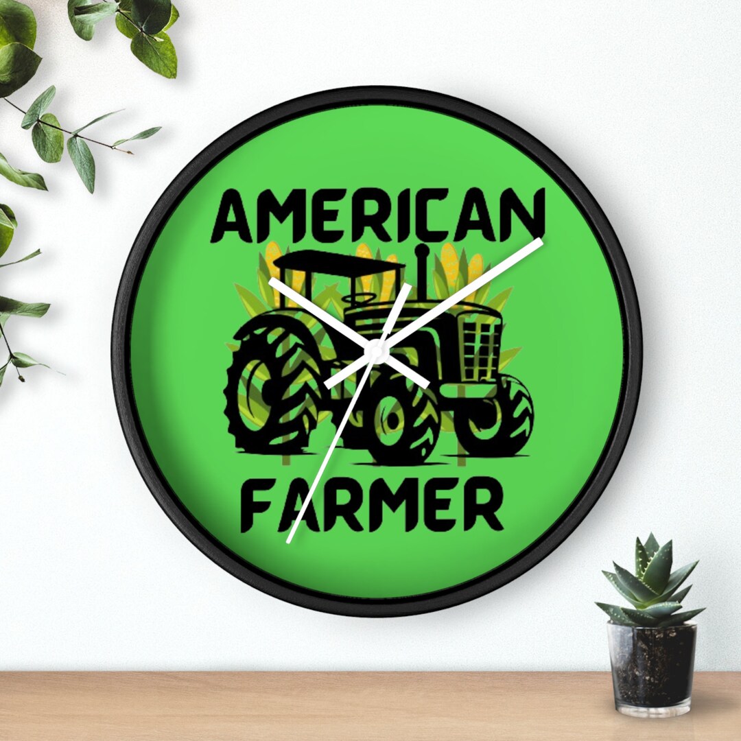 American Farmer Tractor Wall Clock: Rustic Farmhouse Decor - Etsy