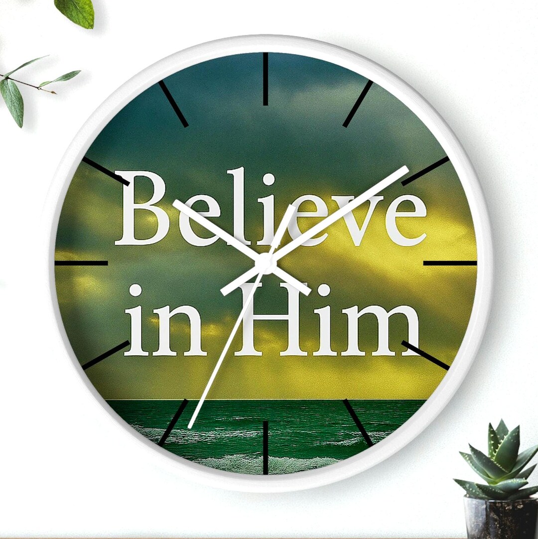Christian Inspirational Wall Clock, Scripture Home Decor, Silent Clock ...
