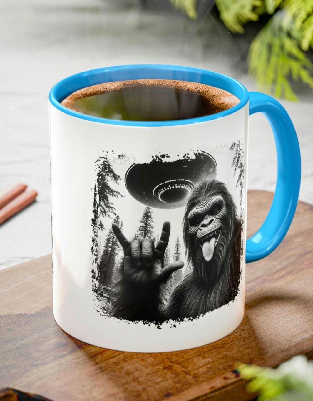 Bigfoot UFO Coffee Mug: Cryptid Alien Tea Cup - Etsy