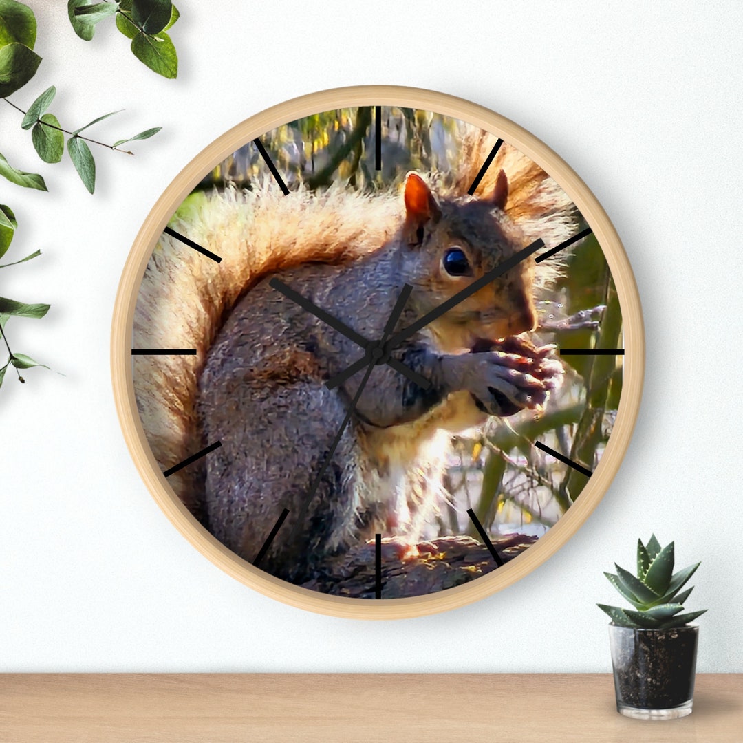 Squirrel Wall Clock Home RV Cabin Wall Clock Squirrel Home Decor RV ...