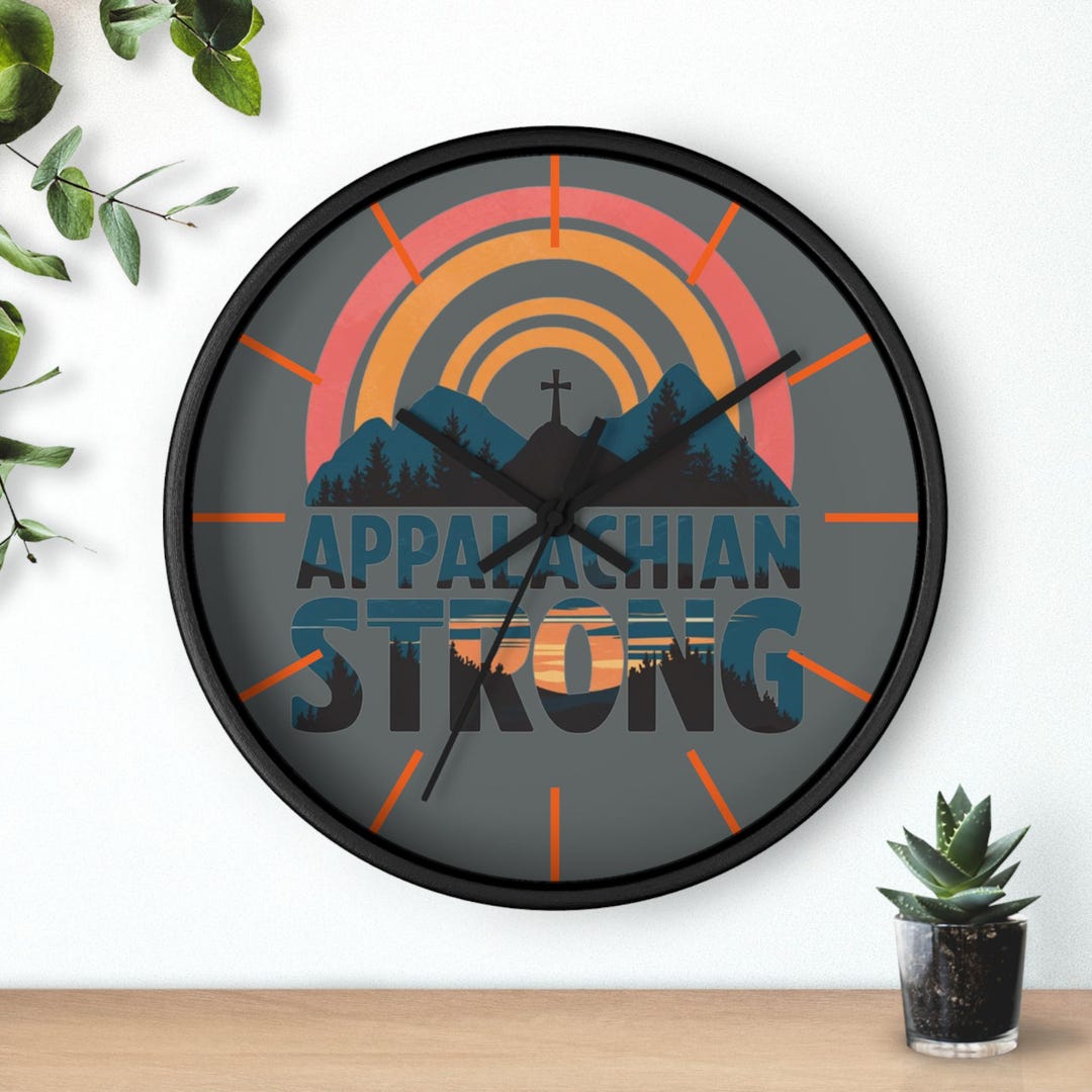 Appalachian Strong Wall Clock: Rustic Mountain Cabin Decor - Etsy