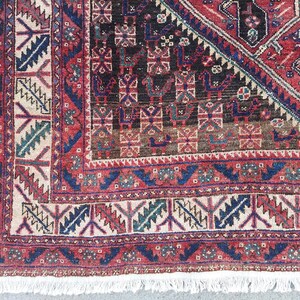 5x7 Persian Rug, Antique Rug 5x7 Heriz, Afghan Rug 5x7 Vintage, Vibrant ...