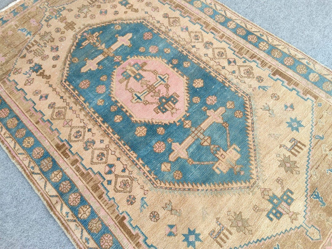 Blue 5x7 Malayer Rug, Persian Rug 5x7 Vintage, Heriz Rug 5x7 Neutral ...