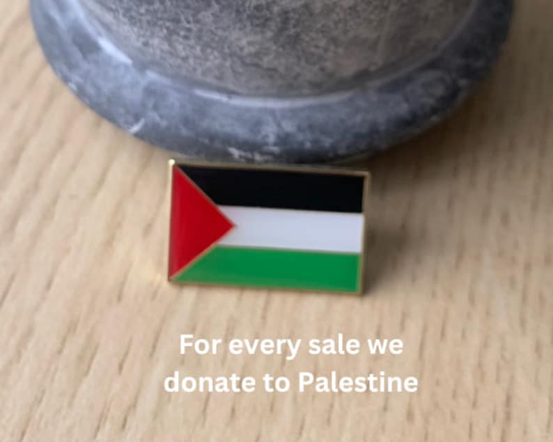 Palestine Flag Pin Badge Palestine Fundraiser Gaza Badge Palestine ...